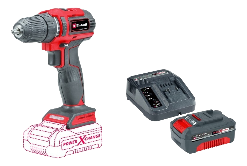 Taladro Atornillador Inalambrico Brushless Einhell + Bateria - Trader Motor