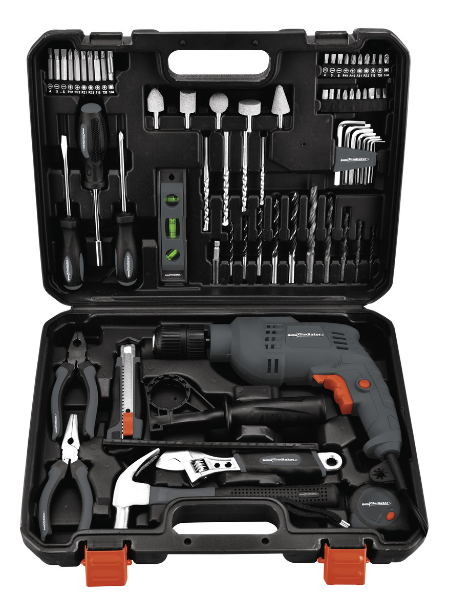 Taladro Percutor 13mm 650w + Kit Herramientas Maletin Trader - Trader Motor